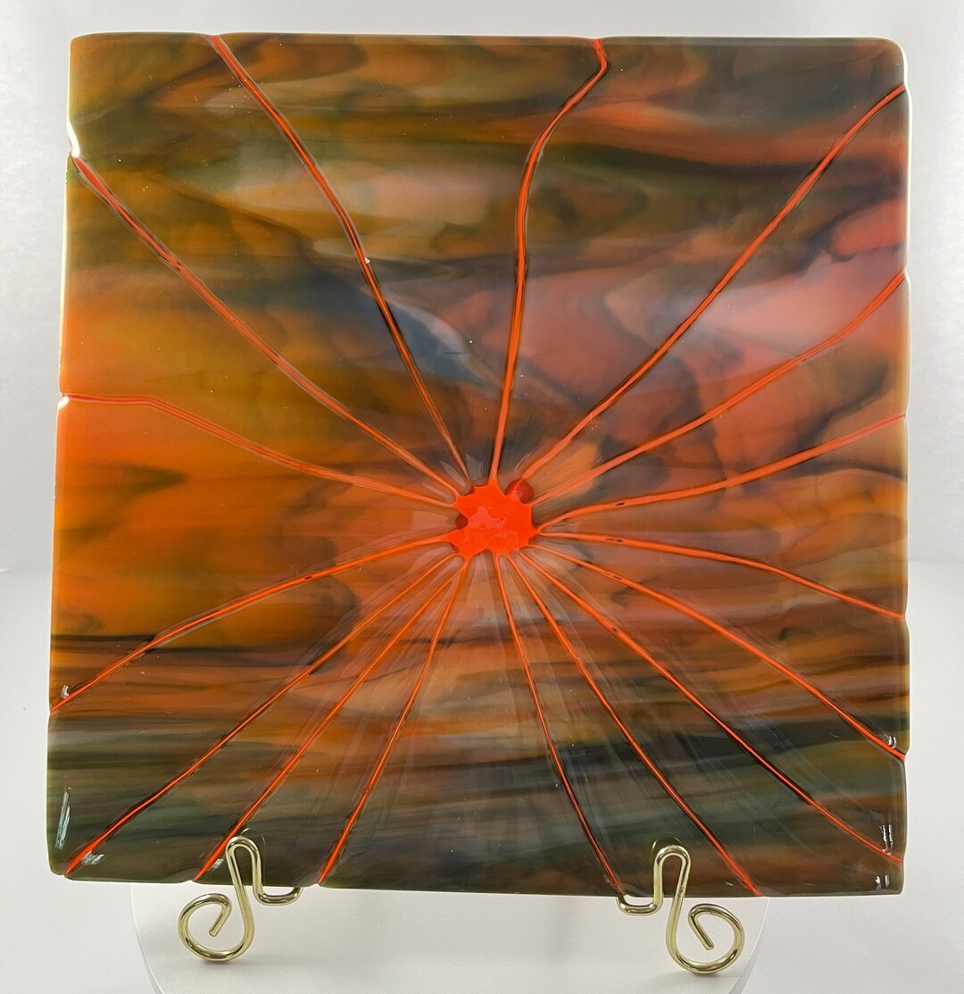 Sunrise-sunset Fused Glass Panel - Etsy