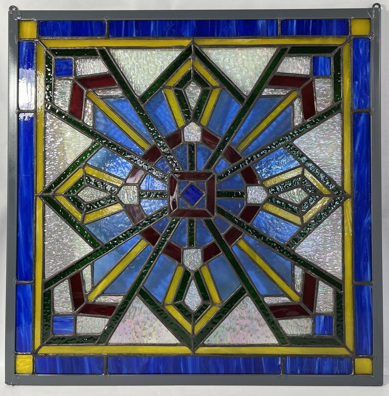 Multi-colored Stained Glass Panel - Etsy