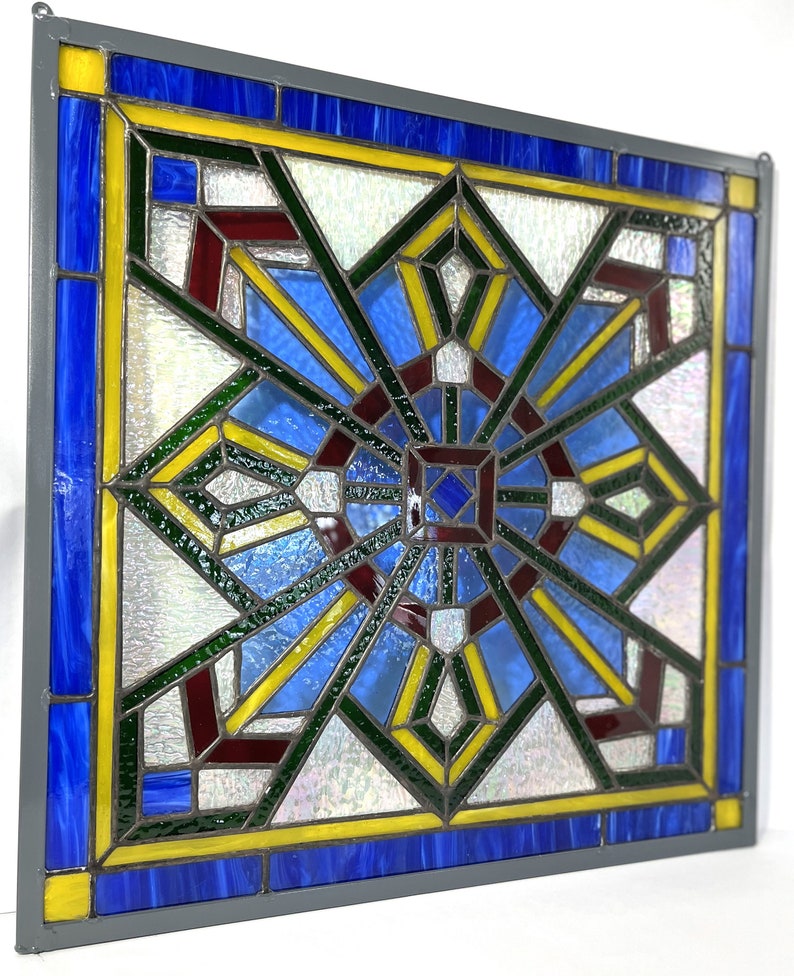 Multi-colored Stained Glass Panel - Etsy