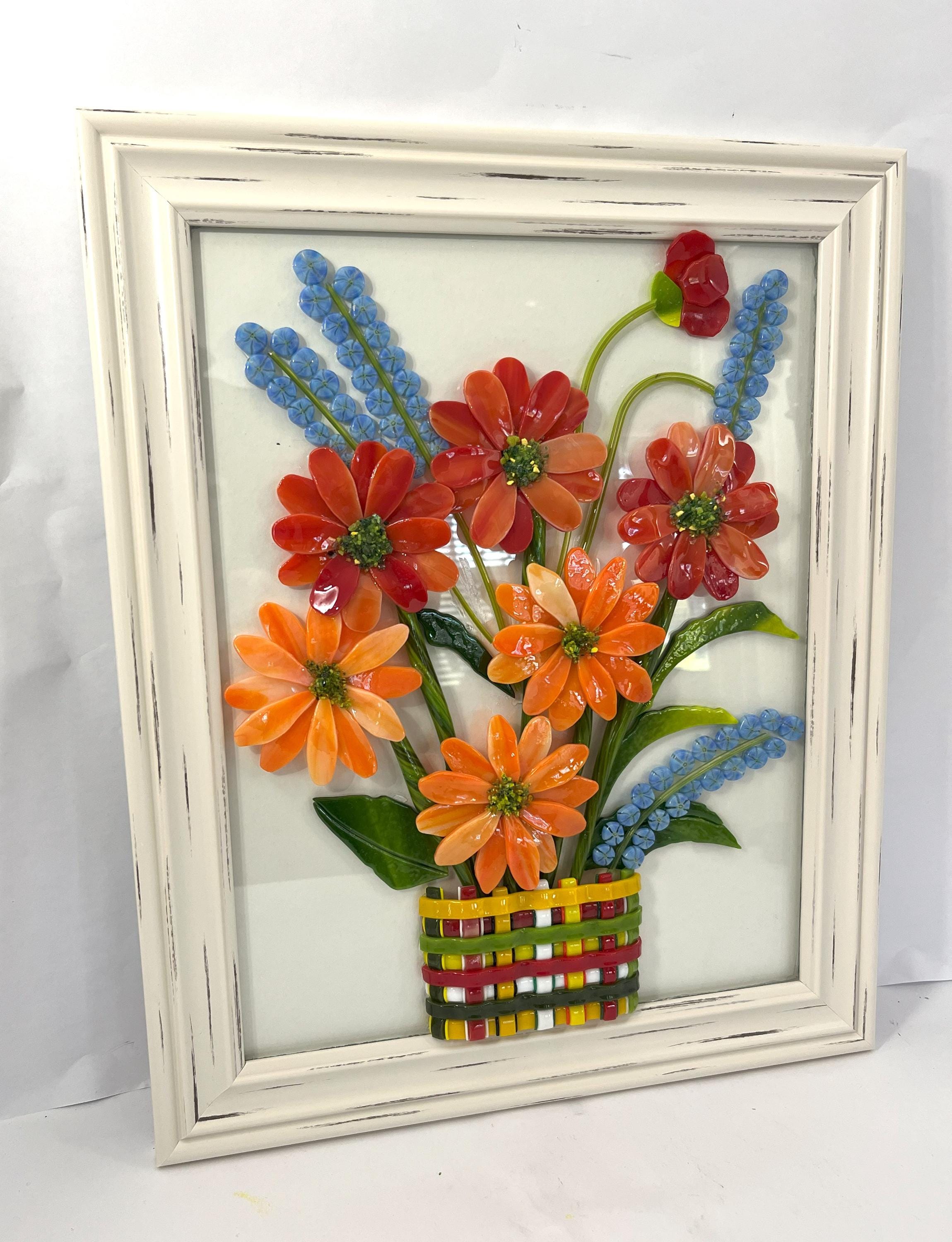 Spring Delight - Fused Glass on Glass - Etsy