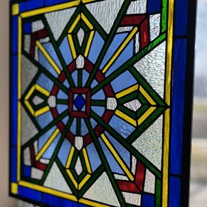 Multi-colored Stained Glass Panel - Etsy