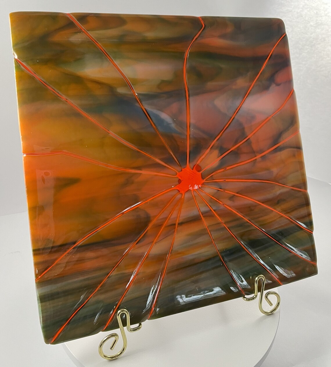 Sunrise-sunset Fused Glass Panel - Etsy