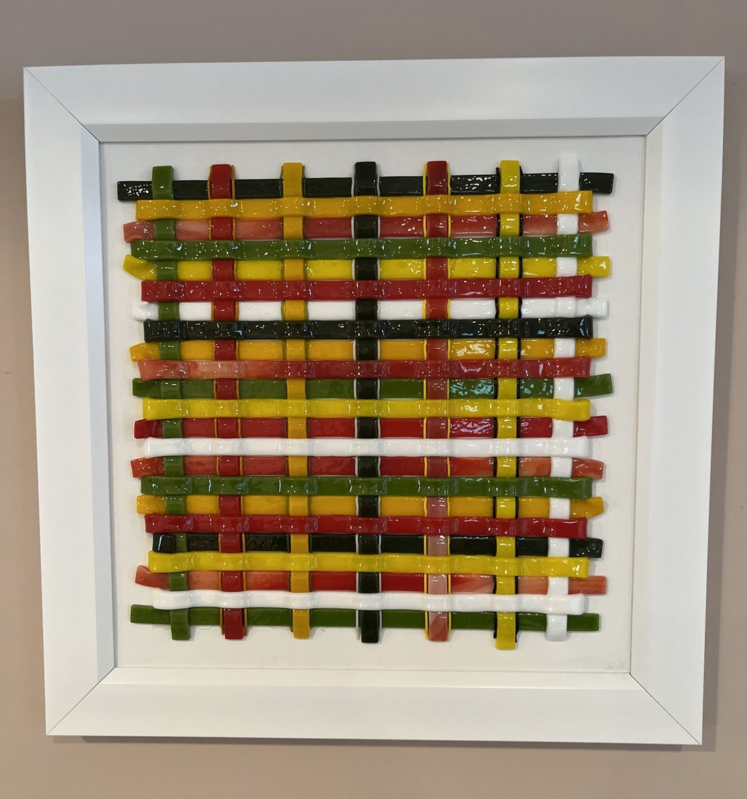 Fall Harvest Basket Weave - White Framed Wall Art - Etsy