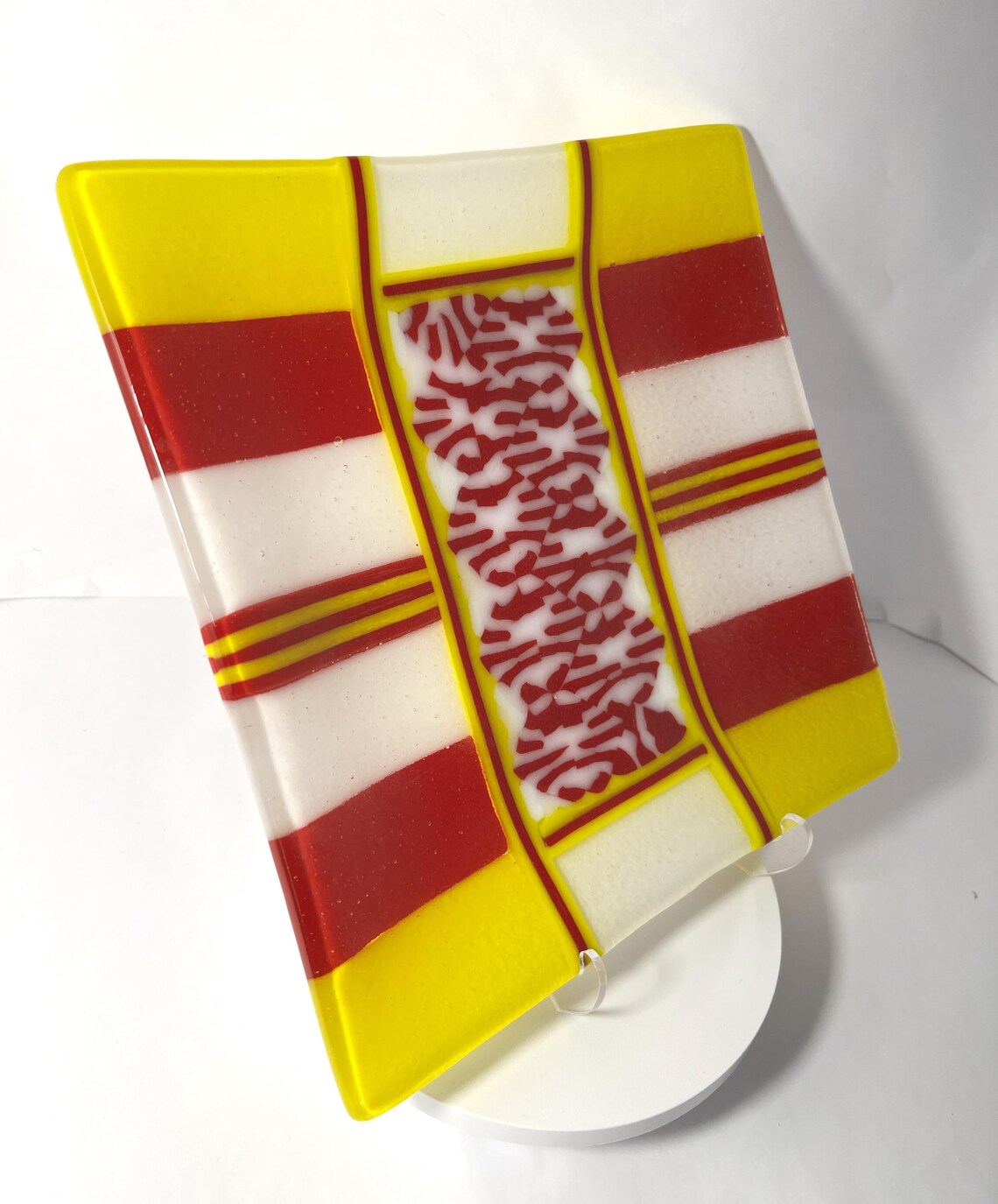 Go Chiefs - Fused Glass Platter - Etsy