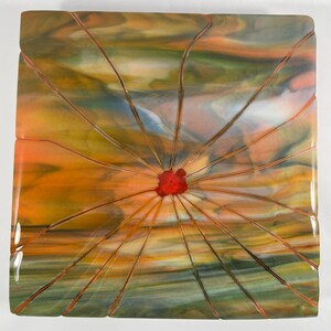 Sunrise-sunset Fused Glass Panel - Etsy