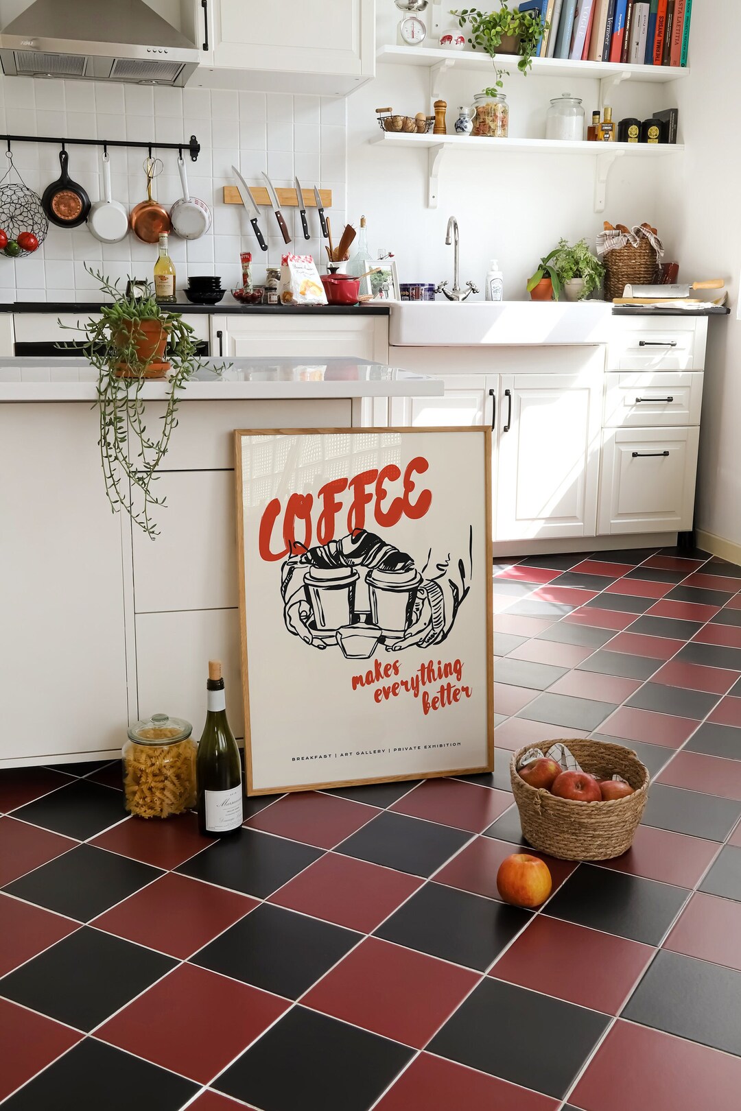 Retro Coffee Print, Vintage Coffee Poster, Food Print, Kitchen Decor ...