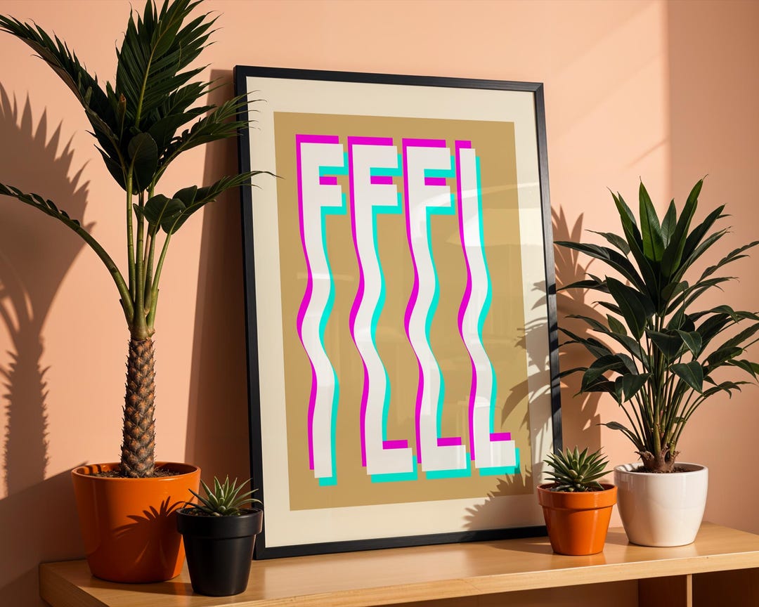 Modern Typographic Wall Art Print – Bold Graphic Poster for ...