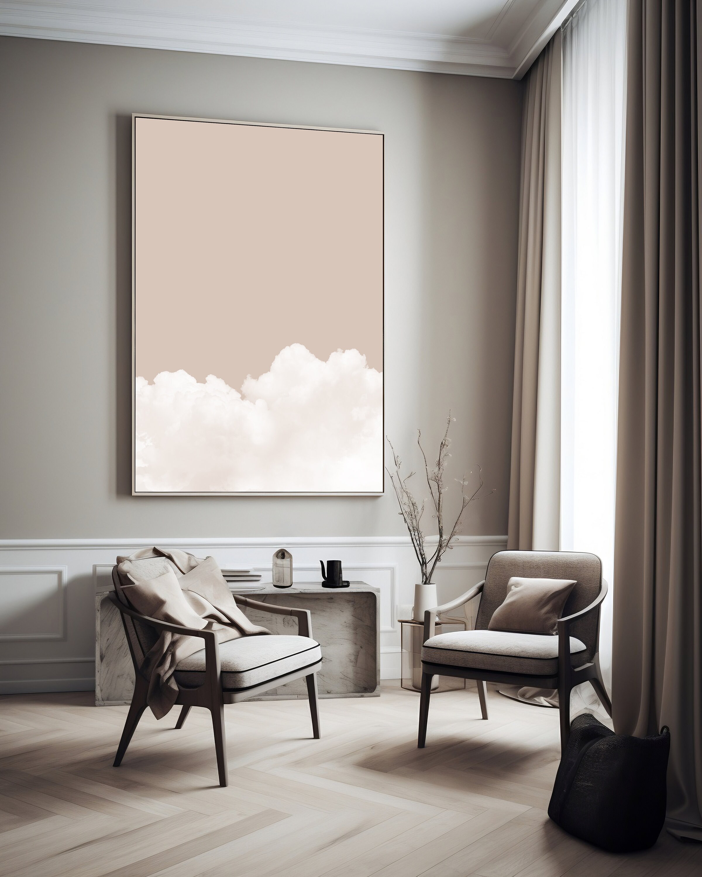 Bedroom Wall Art Over the Bed Above Bed Cloud Art Decor - Etsy