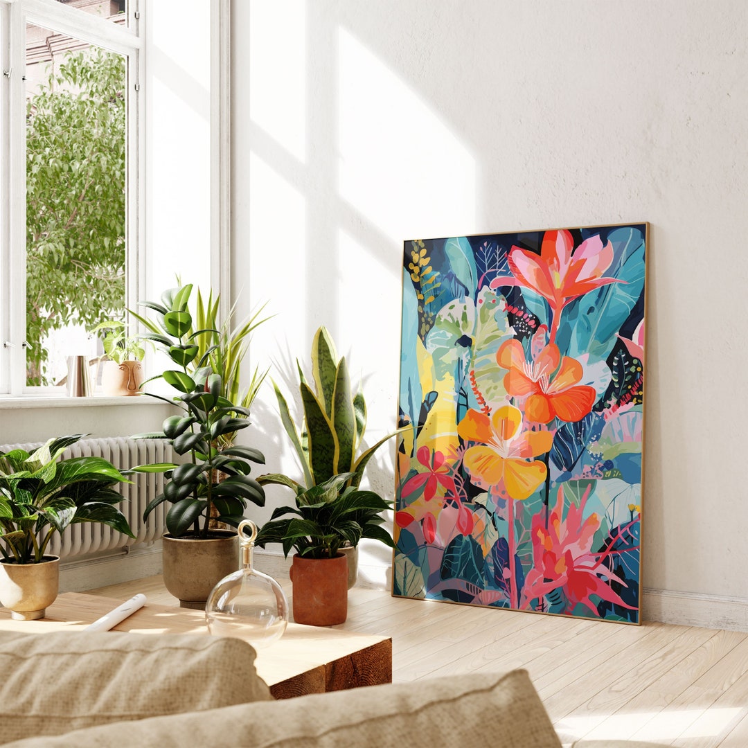 Botanical Flower Poster, Floral Wall Art, Vintage Style (multiple Sizes ...