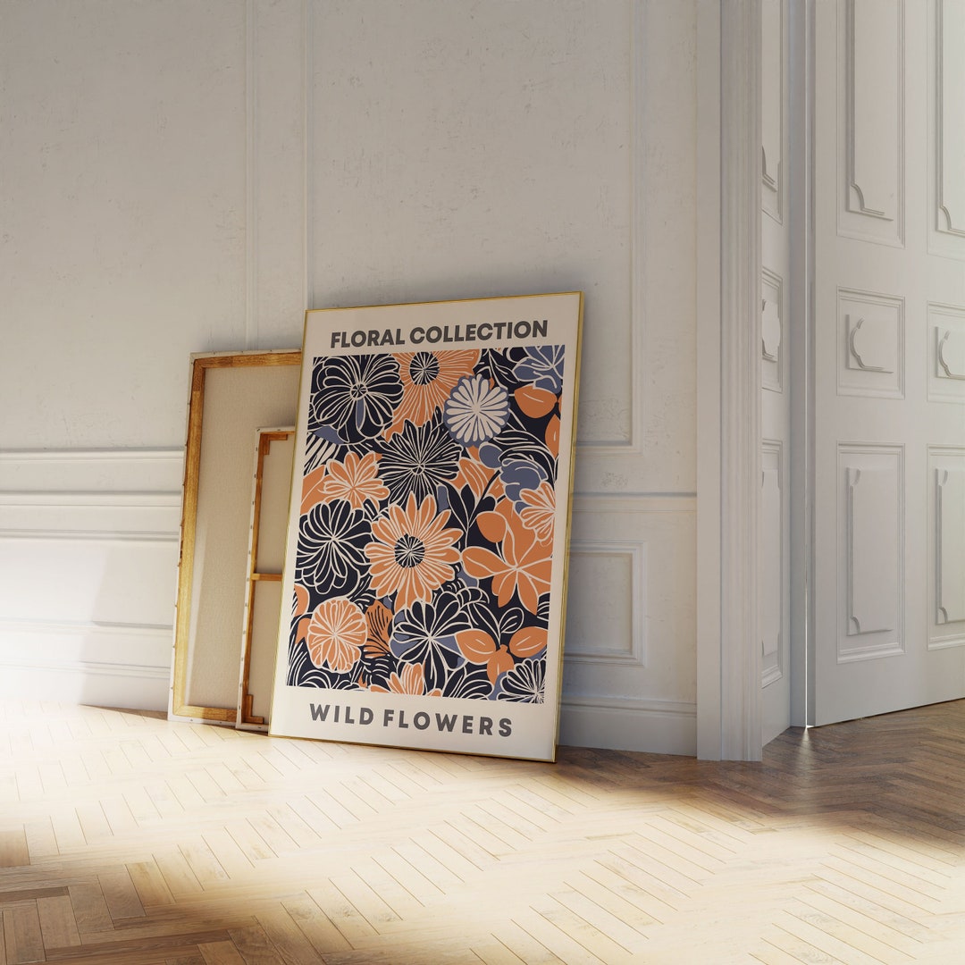 Botanical Flower Art Poster, Floral Wall Print, Nature Art, Flower ...