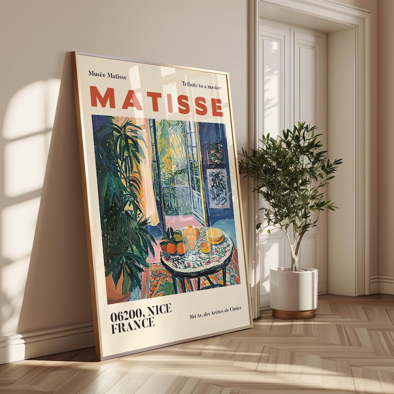 French Riviera Matisse Poster, Vintage Still Life (museum Style Print ...