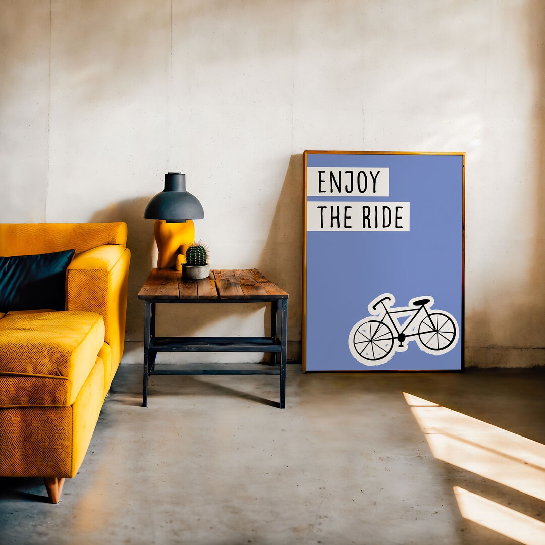 Modern Home Gallery Wall Print, Motivational Quote Poster, Blue Trendy ...