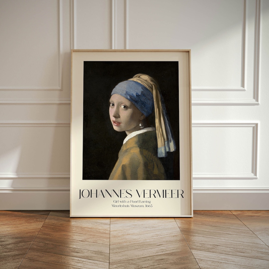 Johannes Vermeer Exhibition Poster, Famous Gallery Wall Art Print ...