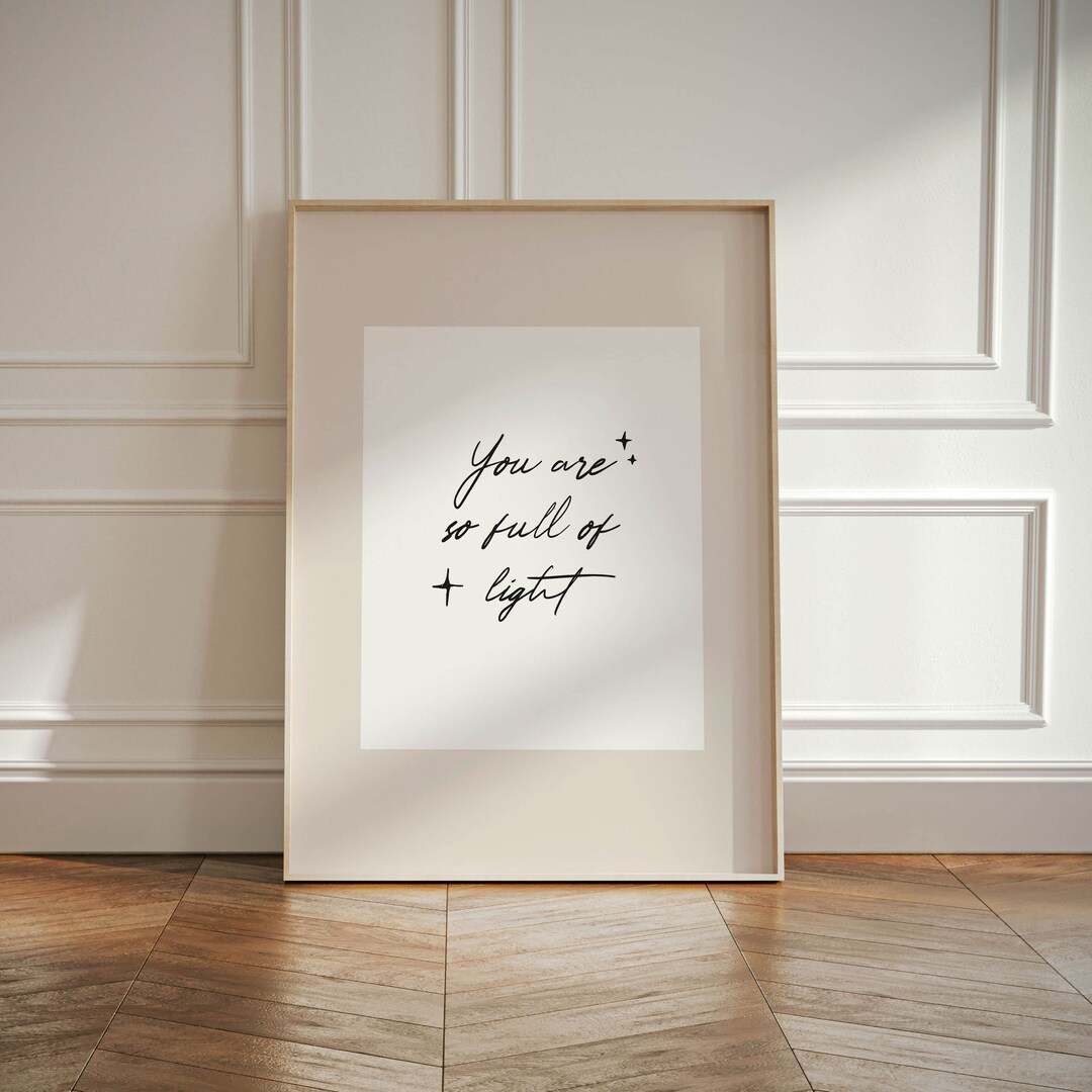 Positive Affirmation Wall Art: Scandinavian Neutral Decor - Matte Paper ...