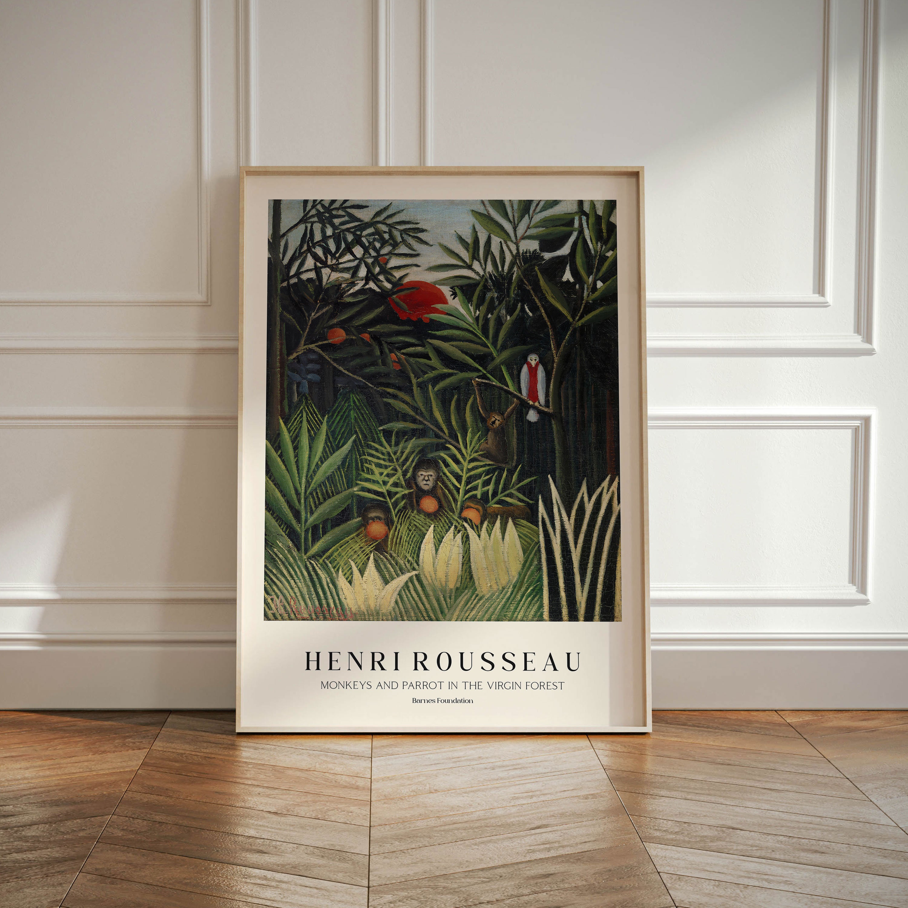 Henri Rousseau Floral Jungle Art Poster Print, William Morris Floral ...