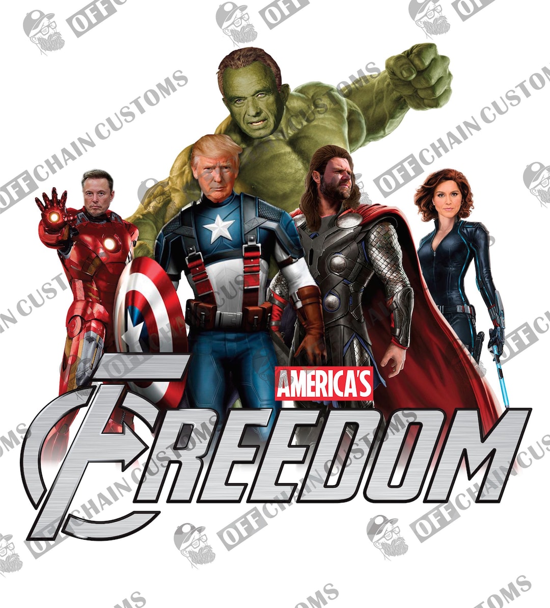 Trump Freedom Avengers PNG | Political Heroes Parody Design | Digital ...