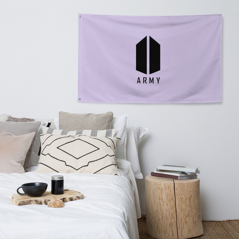 BTS ARMY Logo Flag / Unofficial / Fanmade Merchandise / Kpop Fangift - Etsy