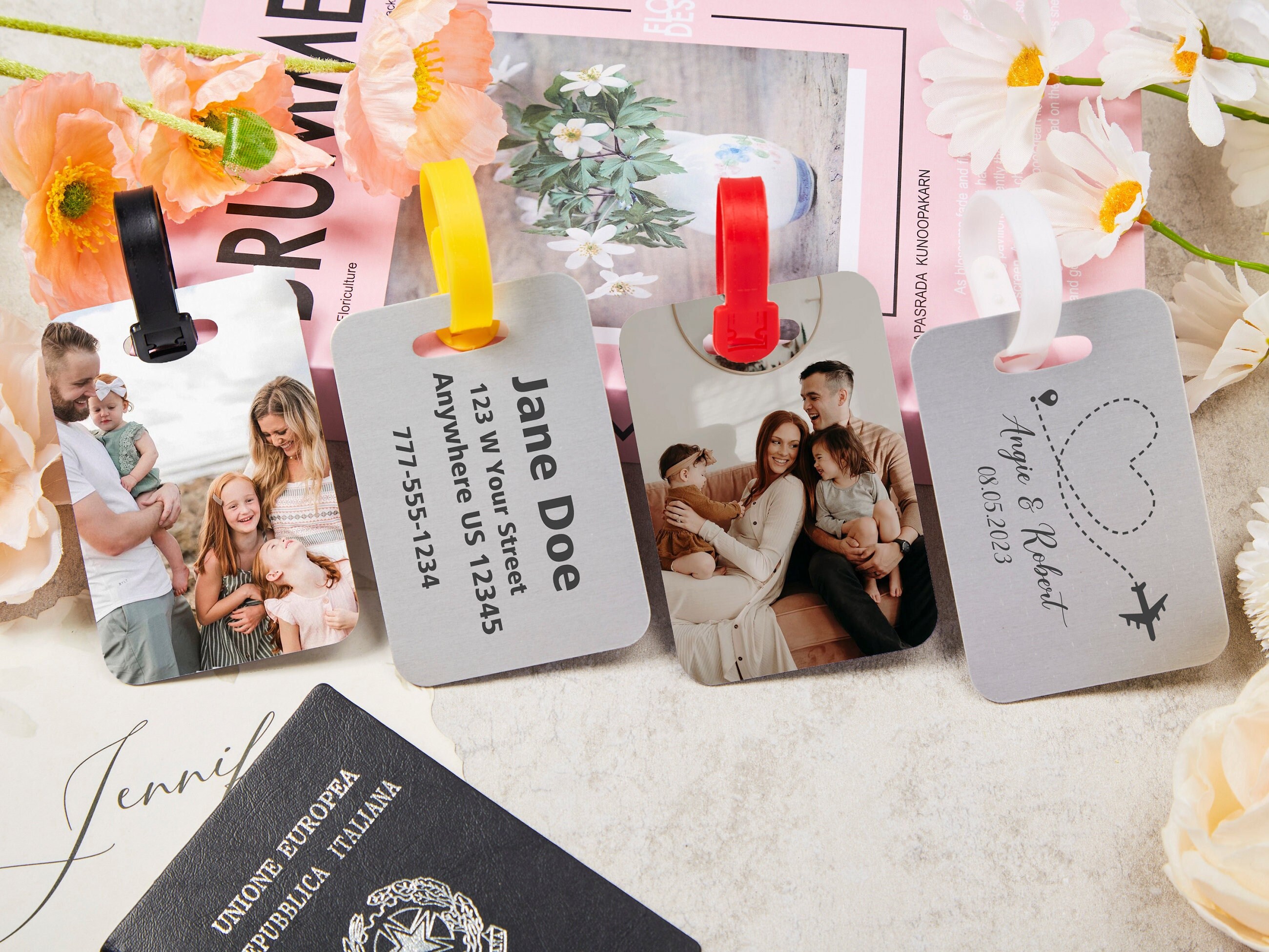 Personalized Luggage Tags Custom Photo Luggage Tags - Etsy