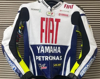 Yamaha Motorbike Racing Leather Jacket-cowhide Leather and Certified ...