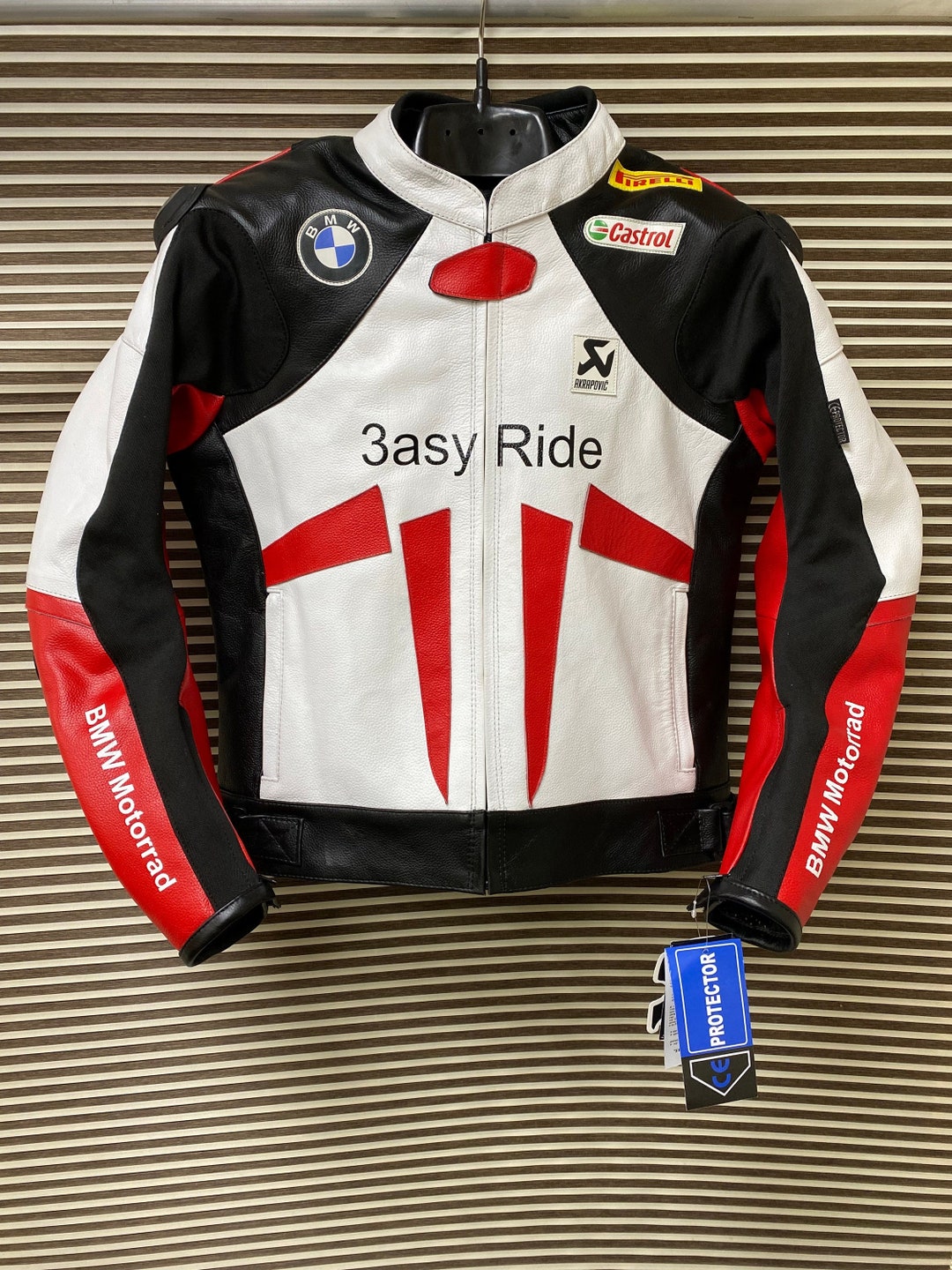 Bmw Easyride Motorbike Racing Leather Jacket-cowhide Leather and ...