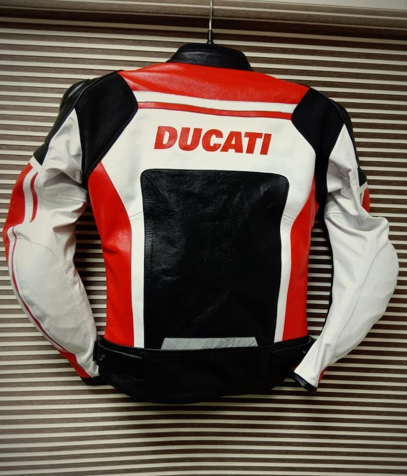 Ducati Corse Motorbike Racing Leather Jacket-cowhide Leather and ...