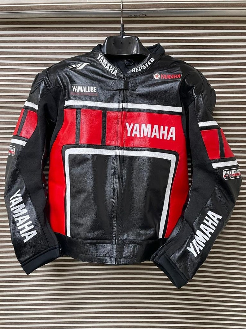 Yamaha Motorbike Racing Leather Jacket-cowhide Leather and Certified ...