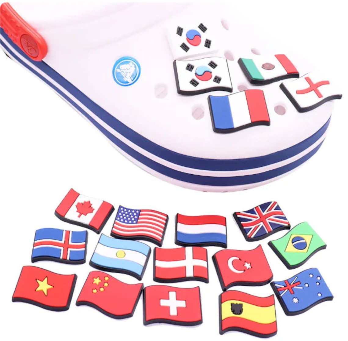 Customize Your Shoe Style With National Flag Croc Charms - Choose From ...