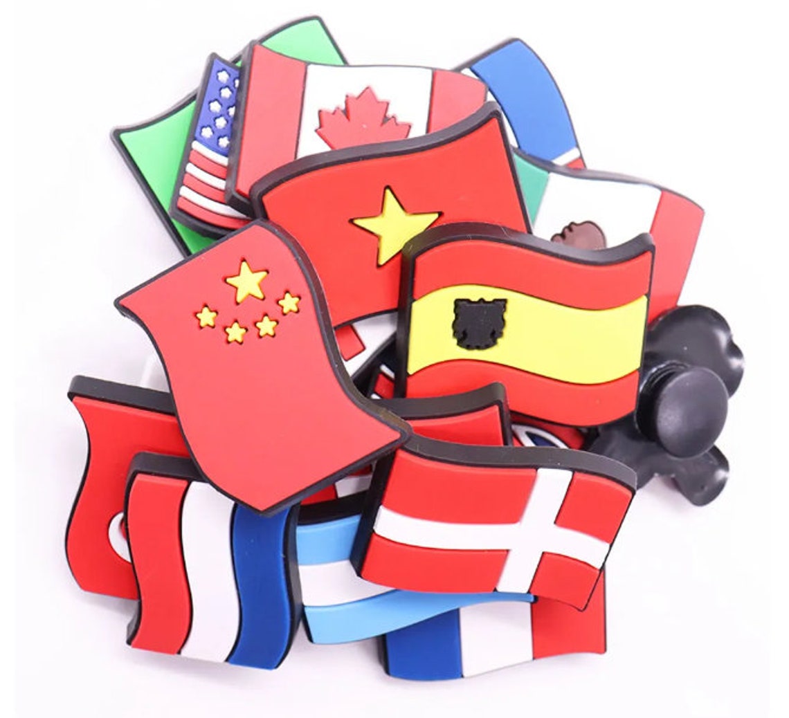 Customize Your Shoe Style With National Flag Croc Charms - Choose From ...