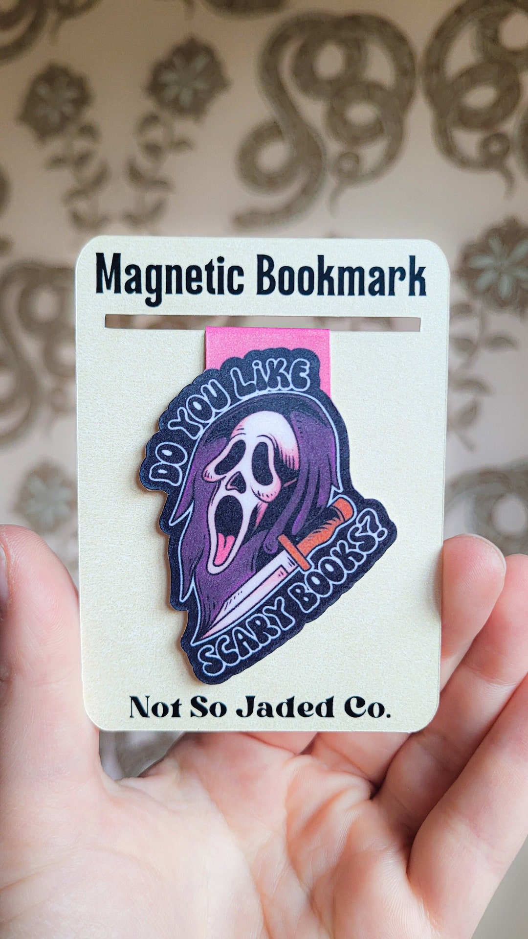 Scary Magnetic Bookmark Horror Bookmark Thriller Bookmark Ghost Face ...