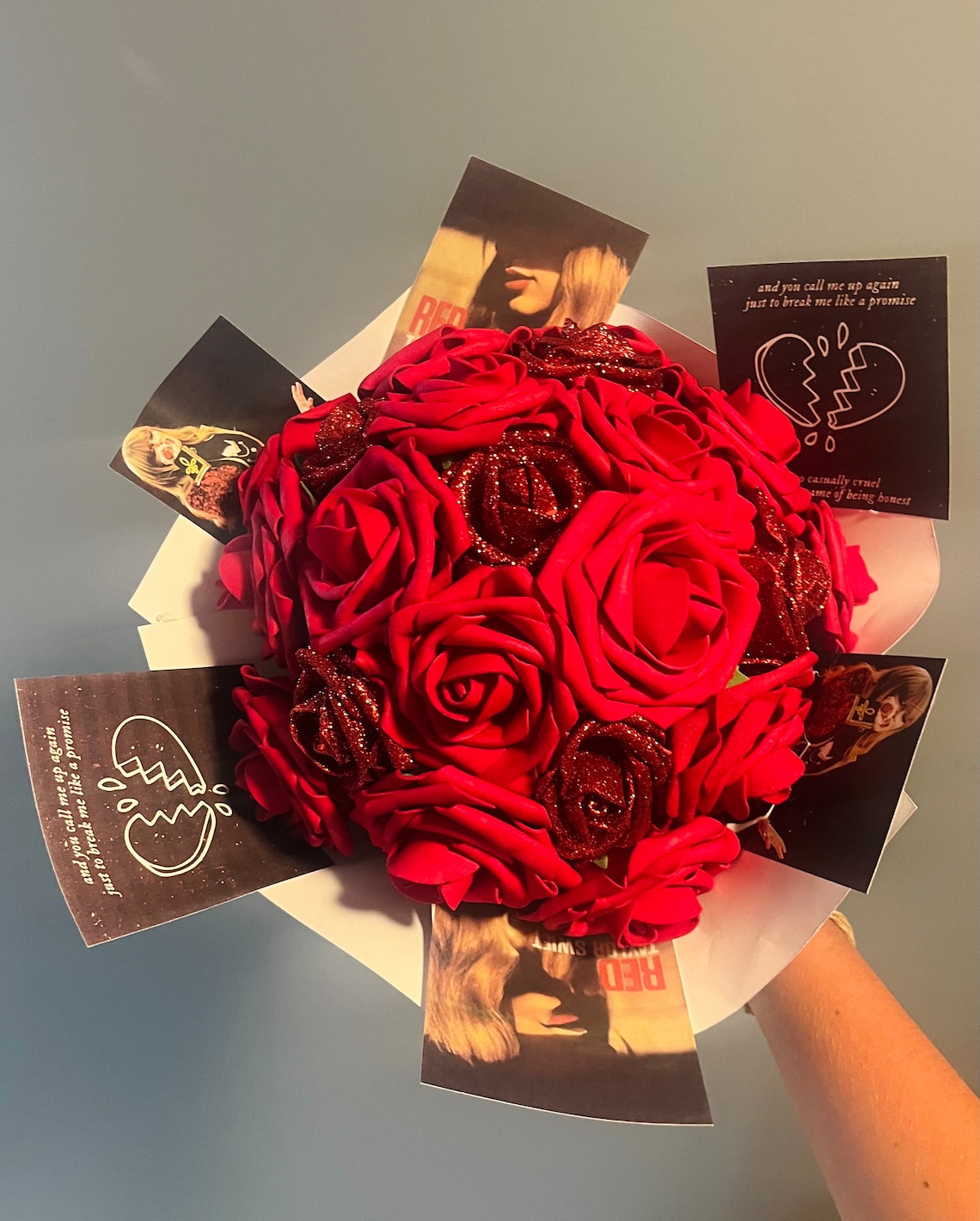 Taylor Swift Red Flower Bouquet - Etsy