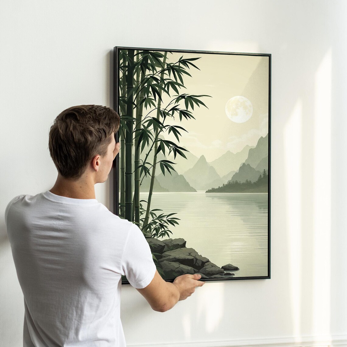 Zen Wall Art Set of 3 | Minimalist Asian Inspired Landscape Triptych ...