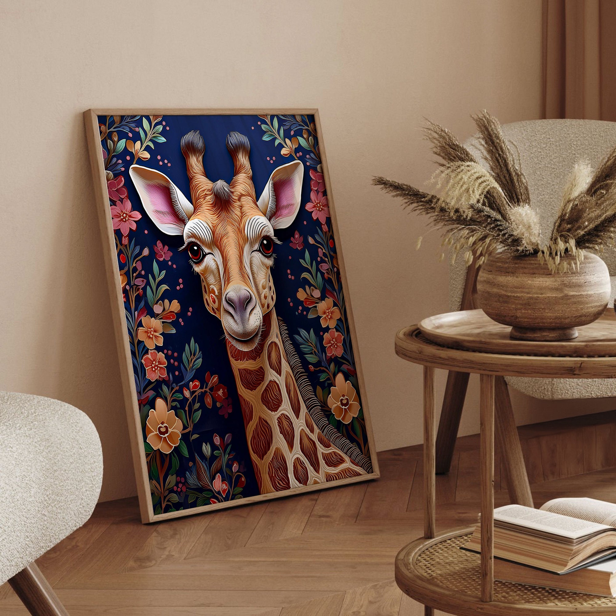 Set of 3 Animal Wall Art, Modern Wildlife Paintings, Home Decor, Nature ...