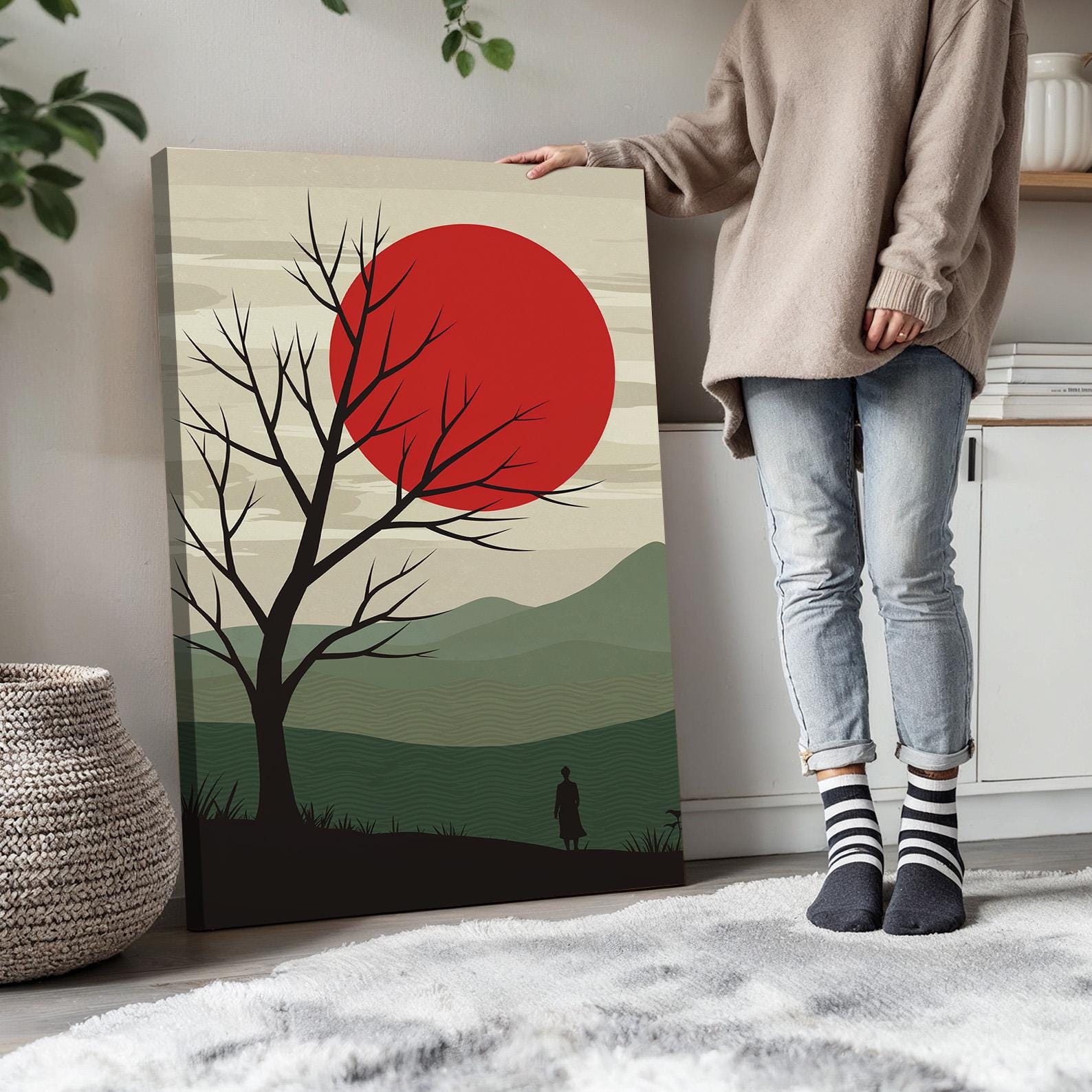 Zen Wall Art Set of 3 | Minimalist Asian Inspired Landscape Triptych ...