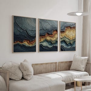 Earth-tone Geological Wall Art | Soil Inspired Abstract Canvas Prints ...