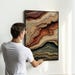 Earth Tone Geological Abstract Wall Art | Set of 3 Rock Formation ...