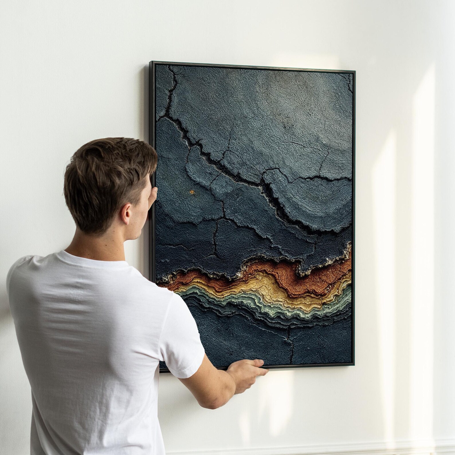 Earth-tone Geological Wall Art | Soil Inspired Abstract Canvas Prints ...