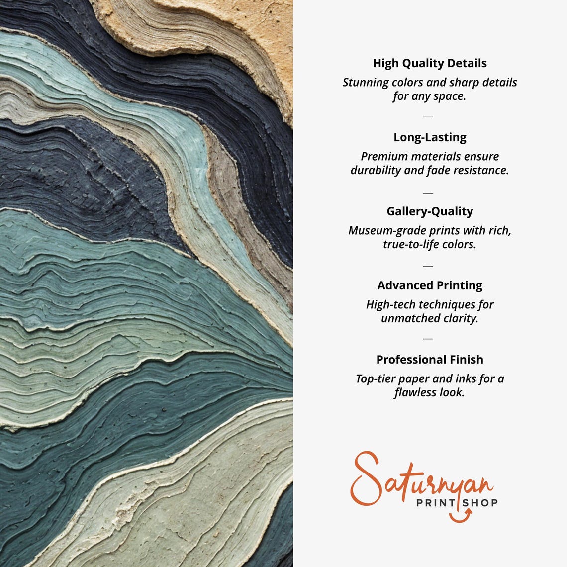 Geological Abstract Wall Art Triptych | Stone Inspired Wave Patterns ...