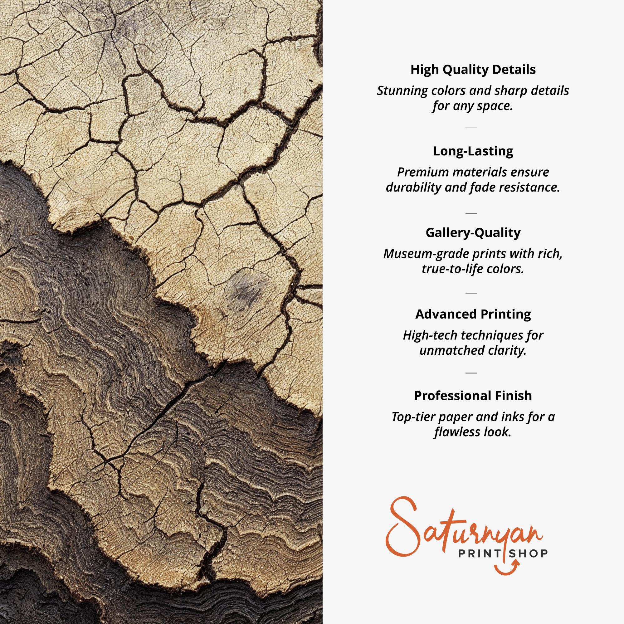 Rustic Earth Layer Wall Art Set of 3 | Nature Inspired Cracked Soil ...
