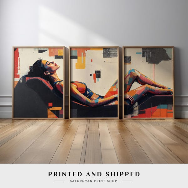 Abstract Female Reclining - Etsy