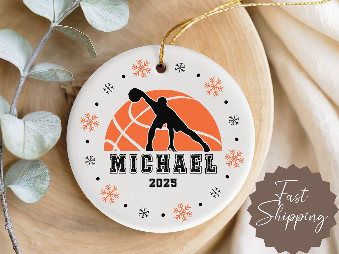 Personalized Basketball Ornament, Custom Name Ornament, Unique ...