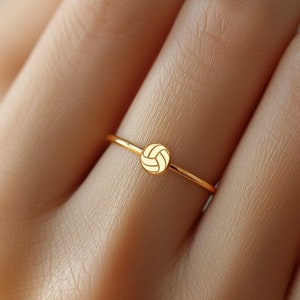 24k Gold Fill Volleyball Ring - Etsy