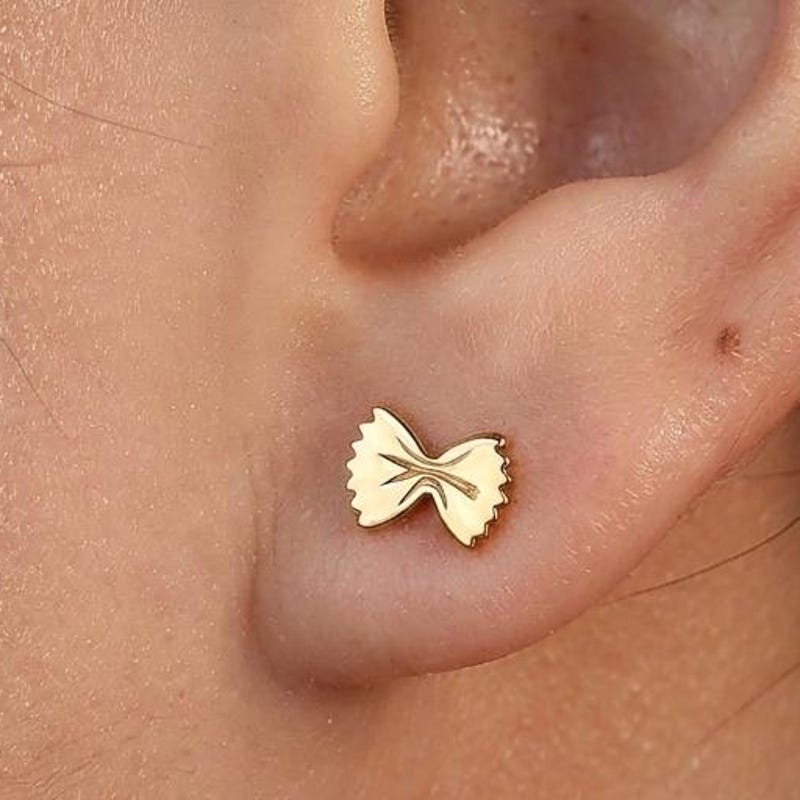Bow Pasta Earring - Etsy