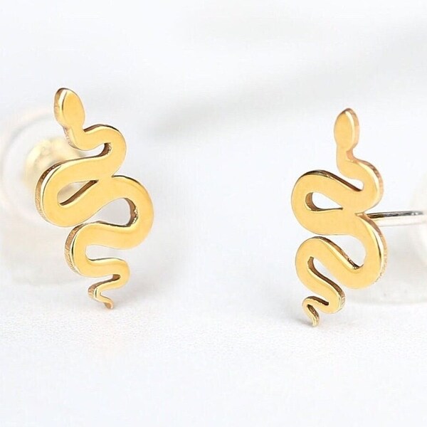 Snake Stud Earrings - Etsy