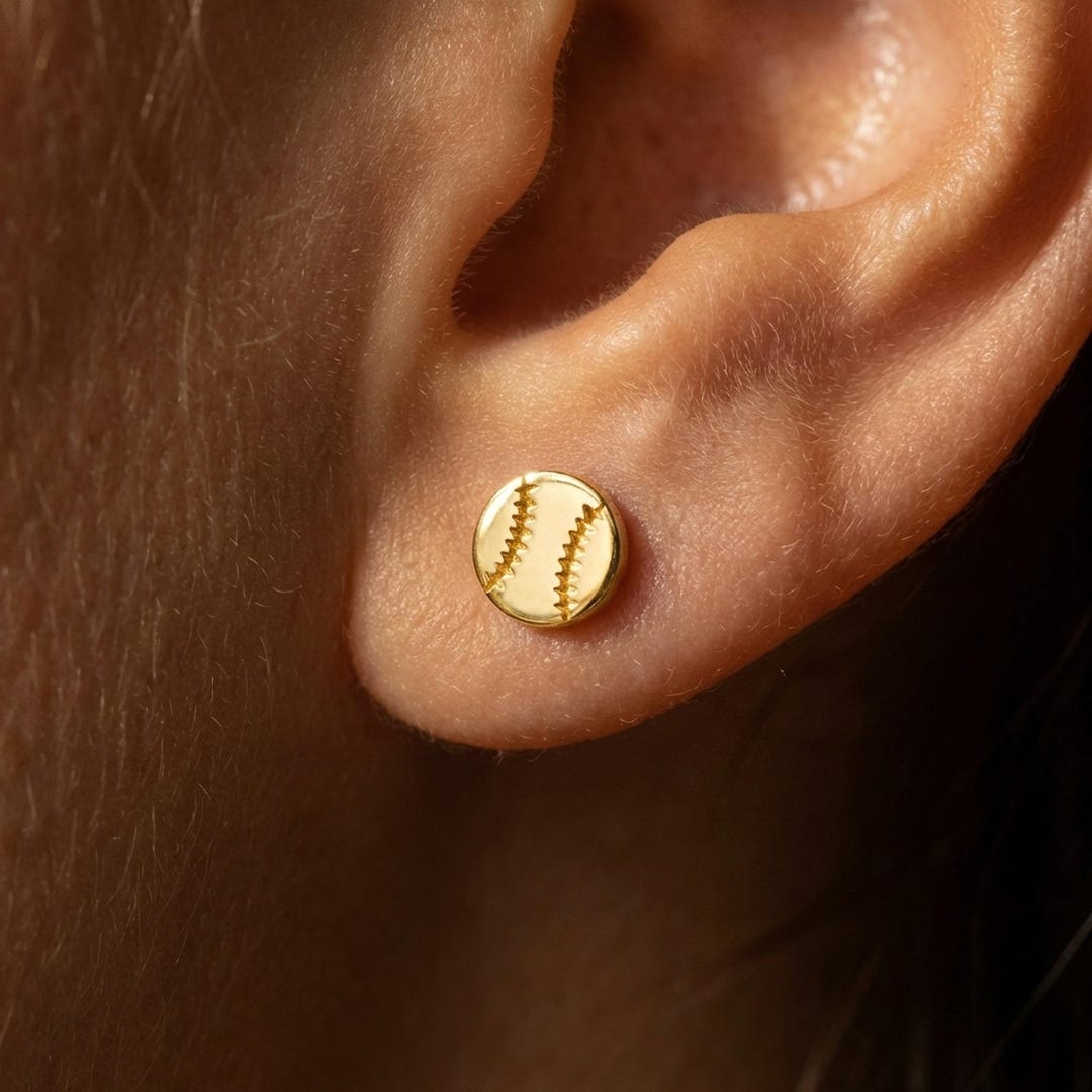 Dainty 24k Gold Fill Baseball Earrings: Softball Team Gifts - Etsy