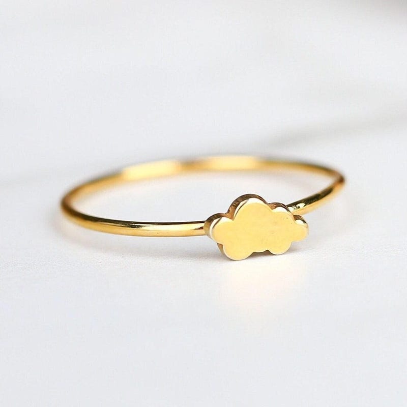 Cloud Pinky Signet Ring - Etsy