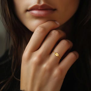 24k Gold Fill Dainty Football Ring · Game Day Sports Ring · Minimalist ...