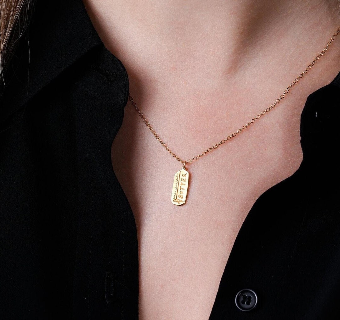 24k Gold Filled Stick O’ Butter Necklace: Blooblee Pendant - Etsy