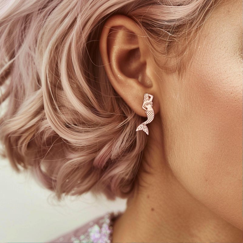 Mermaid Earrings - Etsy