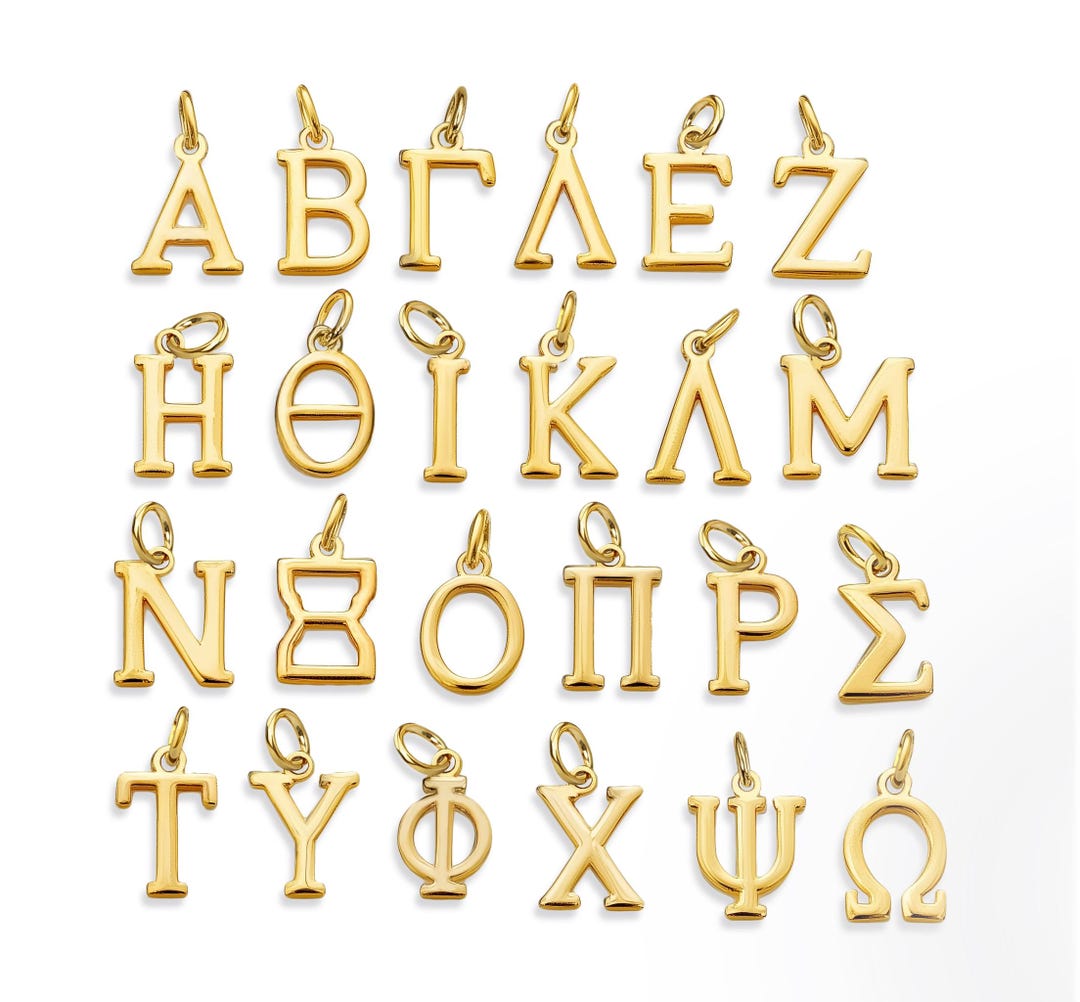 Charm Only - 24k Gold Filled Greek Letter Charms - NO BOX - Etsy