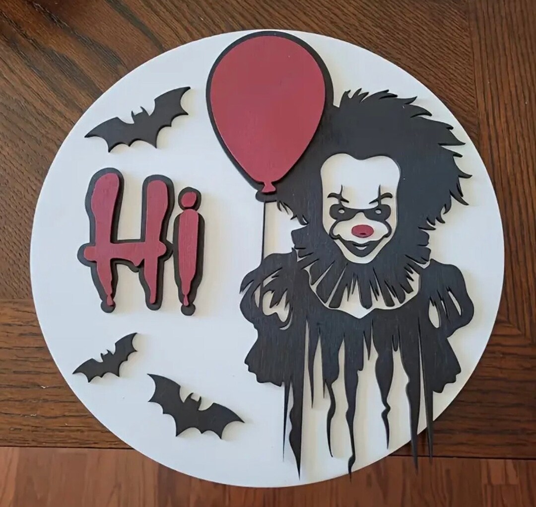 New Pennywise IT Halloween Horror Hi 3D Sign 11inches - Etsy